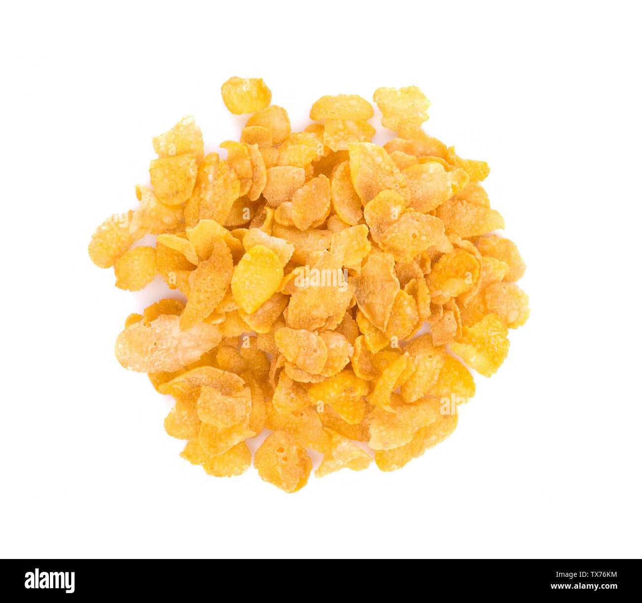 Corn flakes isolated on white background Stock Photo - Alamy