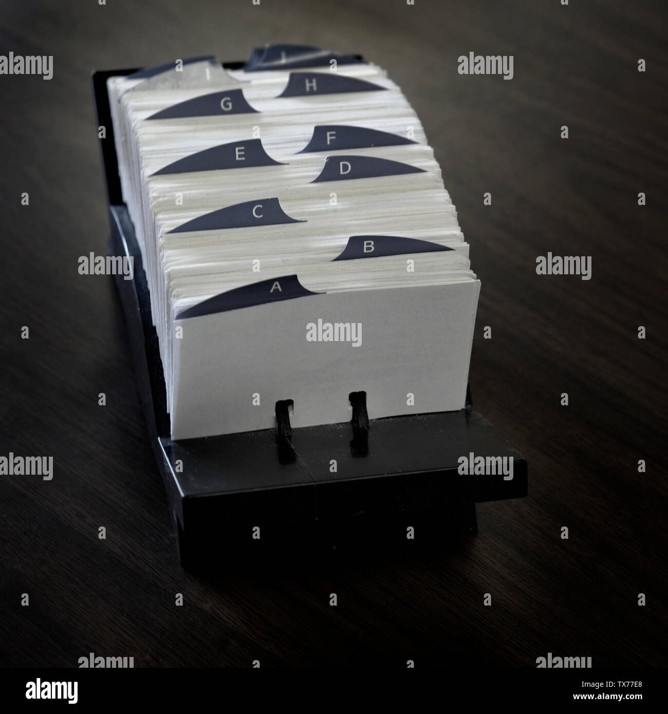 Index cards for buisness contacts and communication contact people ...