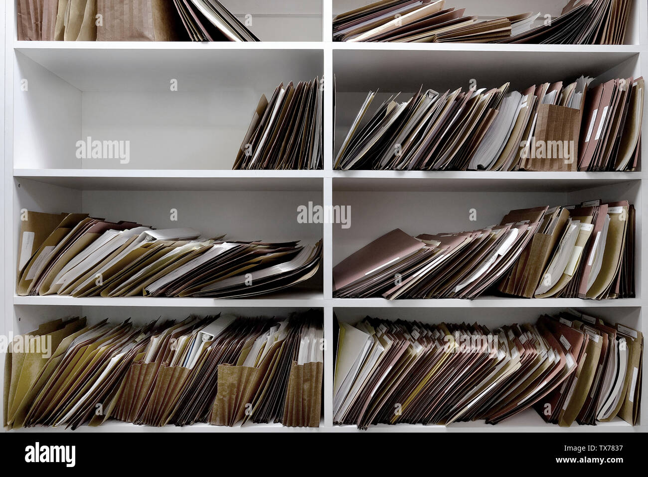 Business files in boxes folders and shelf papers Stock Photo - Alamy