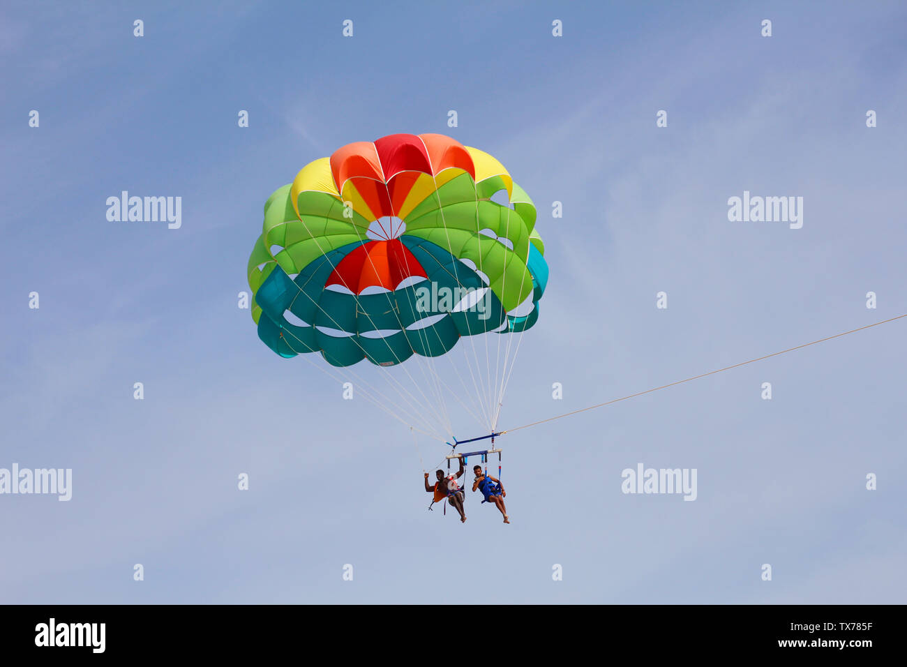 Tunisia, Djerba, 20.06.2019: Parasales - water parachutes for outdoor ...