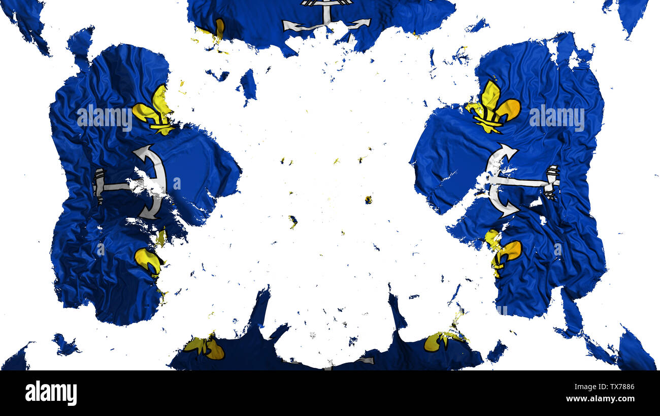 Scattered Port Louis city flag Stock Photo - Alamy