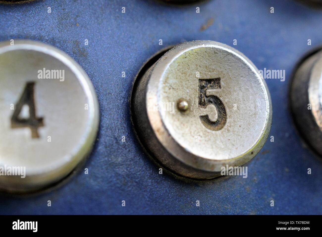old public phone dirty buttons image Stock Photo - Alamy