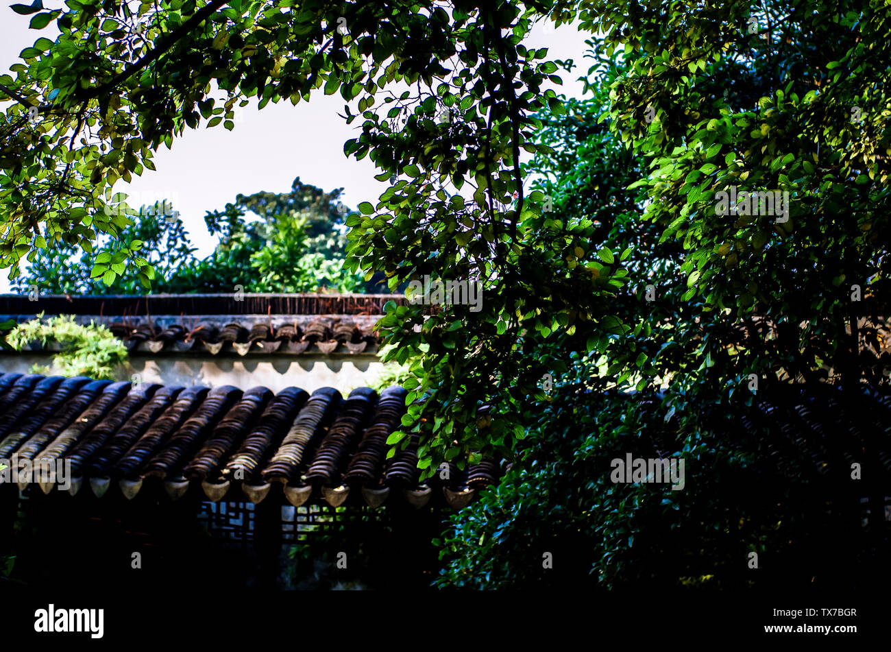 Autumn Color in Suzhou Garden Stock Photo - Alamy