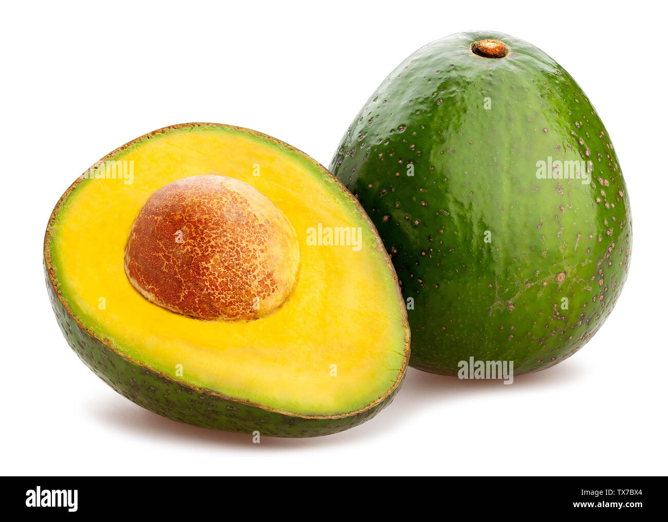 sliced avozilla avocado path isolated on white Stock Photo - Alamy