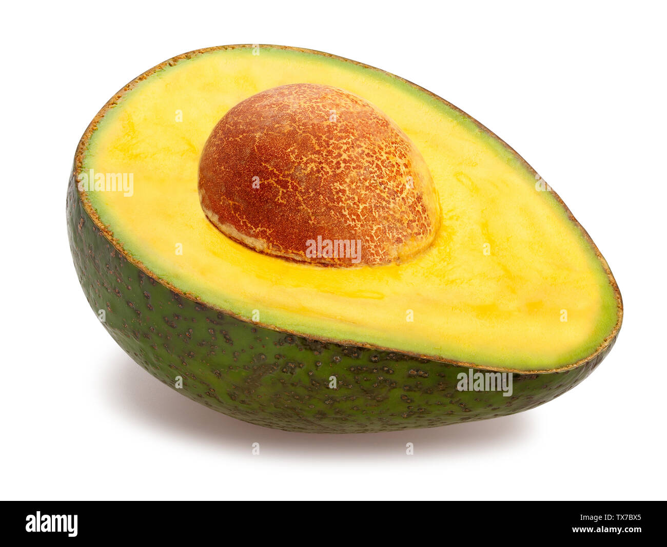 sliced avozilla avocado path isolated on white Stock Photo - Alamy
