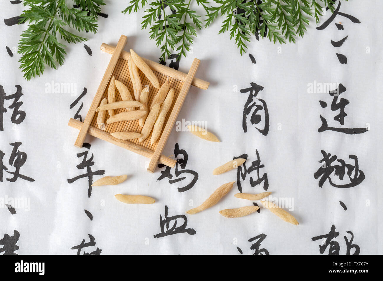 Traditional Chinese medicine single product close-up Mai Dong Stock ...