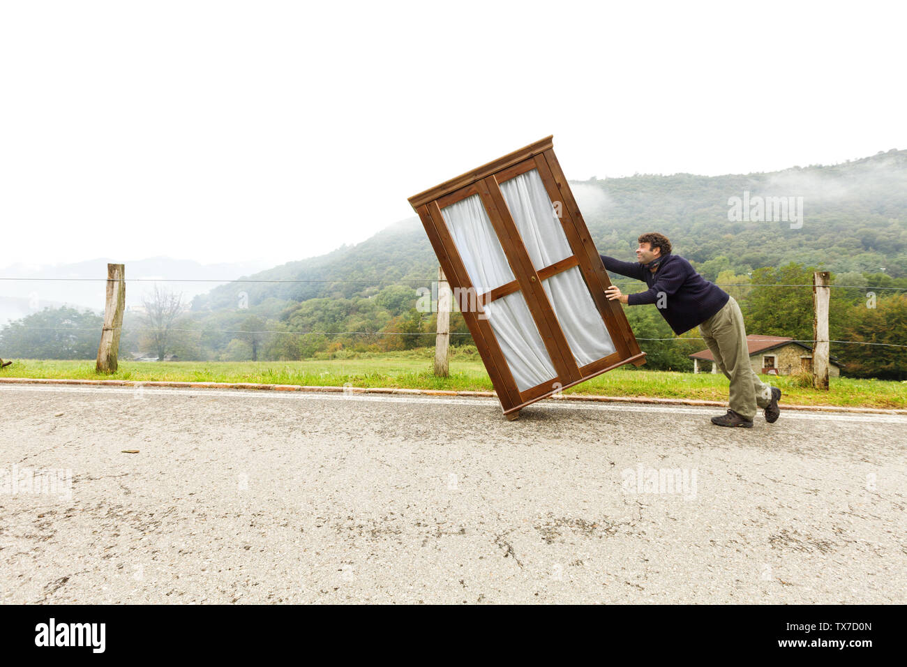 Wardrobe open man hi-res stock photography and images - Alamy