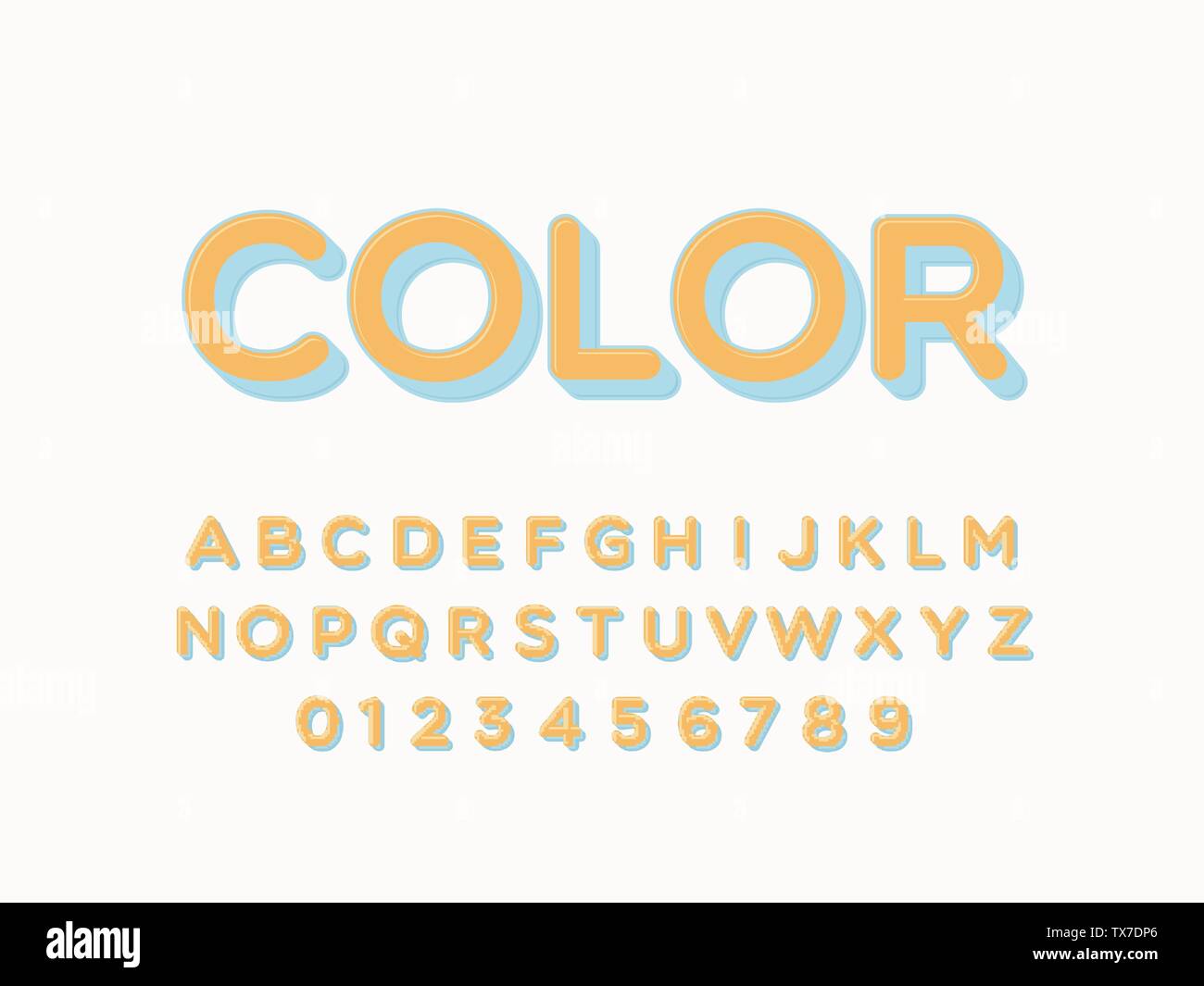 Retro font and alphabet. Stock vector illustration Stock Vector Image ...