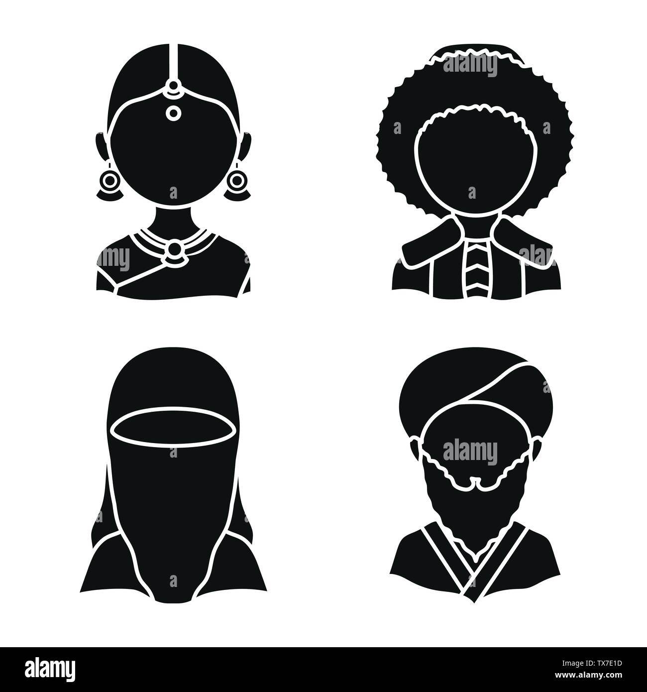 Vector design of person and culture symbol. Collection of person and ...