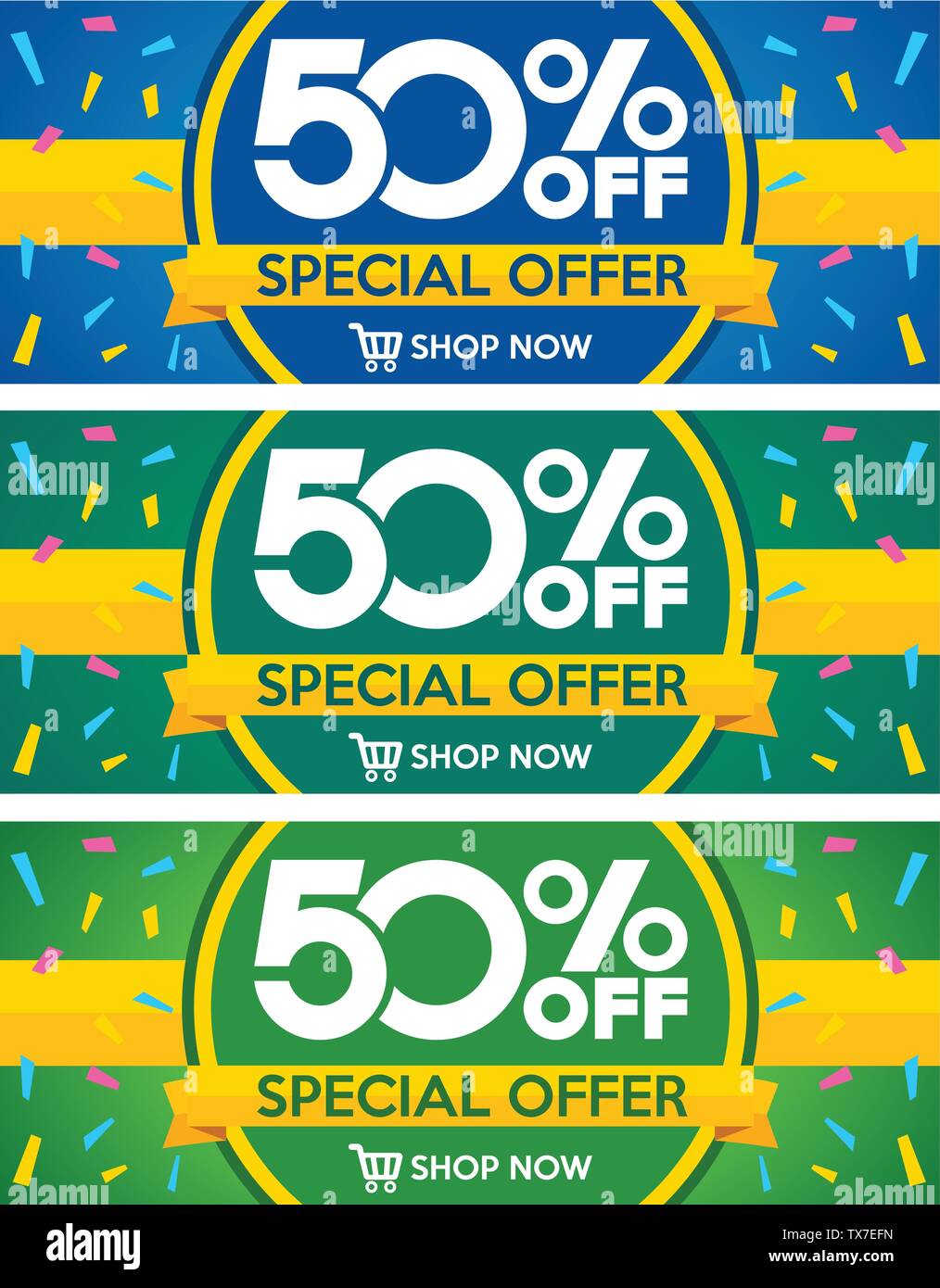 Set of sale banners design. Vector illustration Stock Vector Image ...