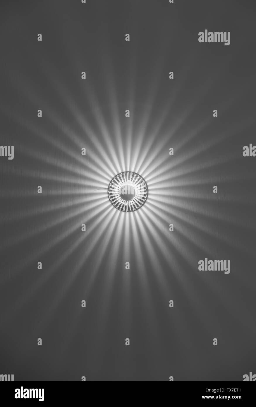 roof light with circle ray ring background Stock Photo - Alamy