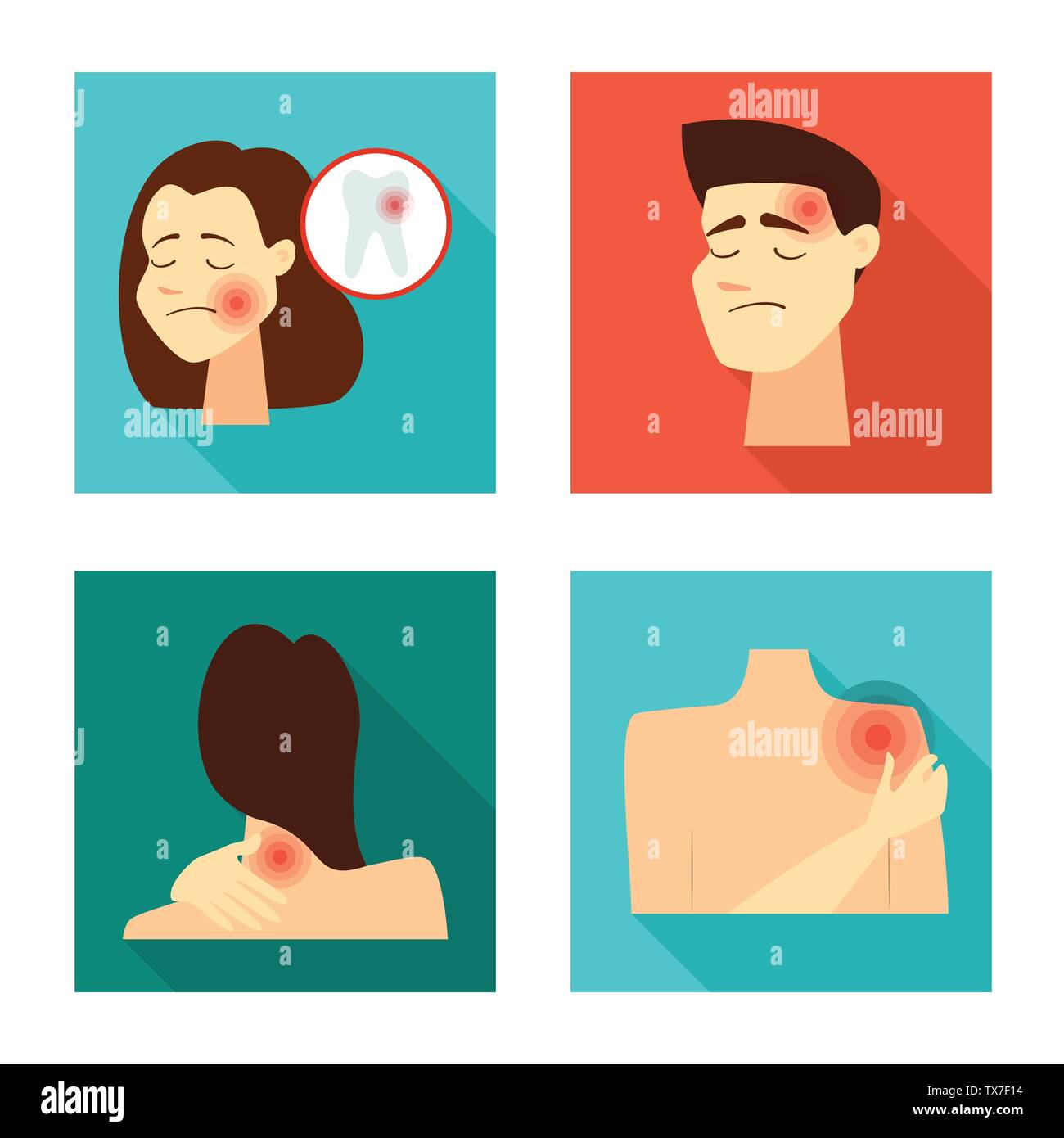 Vector design of damage and wound icon. Set of damage and rendering ...