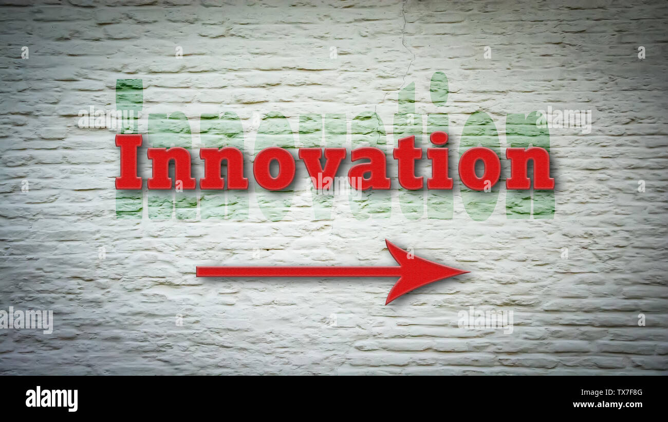 Street Sign the Direction Way to Innovation Stock Photo - Alamy