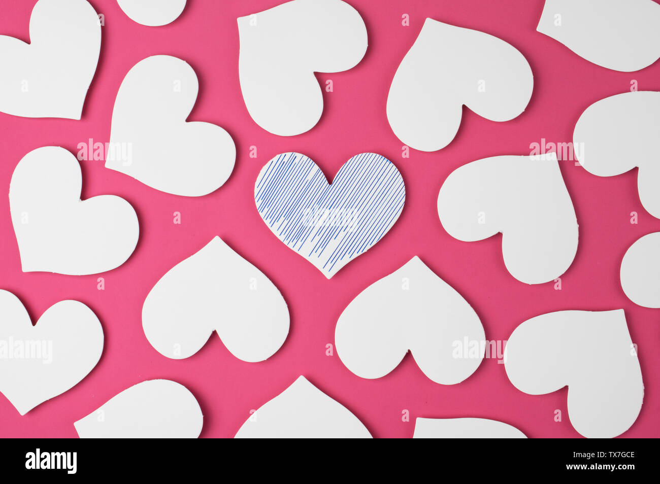Simple love heart shape on pastel background Stock Photo - Alamy
