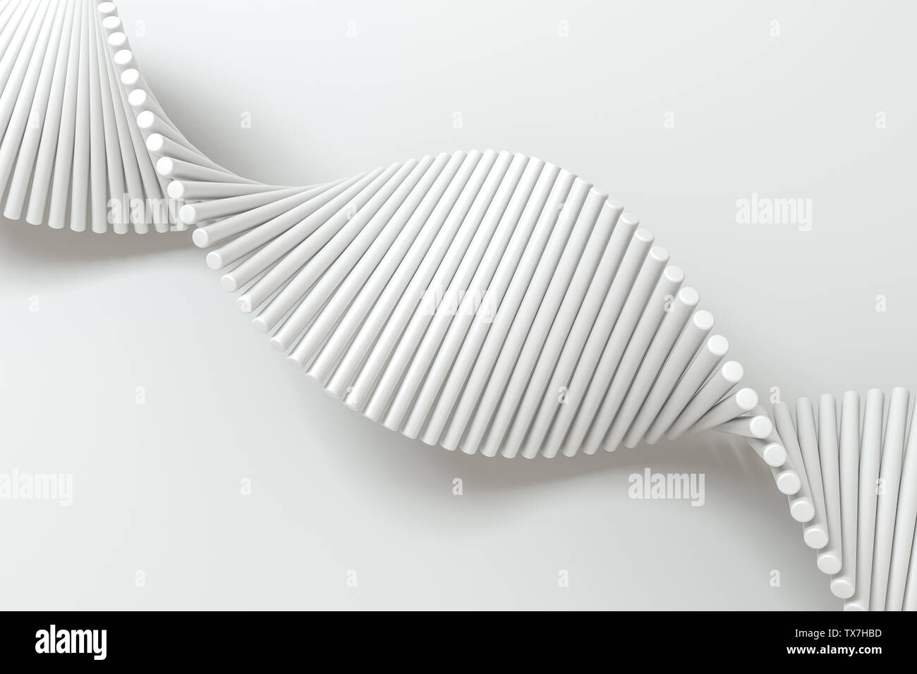 Three-dimensional rendering, spiral DNA with white background Stock ...