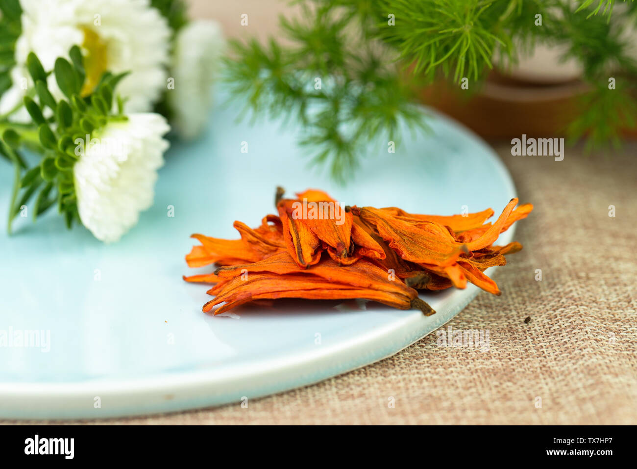 Lily flower tea Stock Photo - Alamy