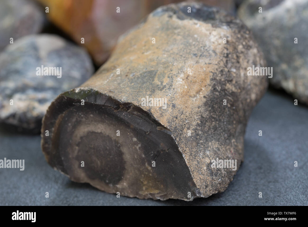 Flint stone mineral geology hi-res stock photography and images - Alamy