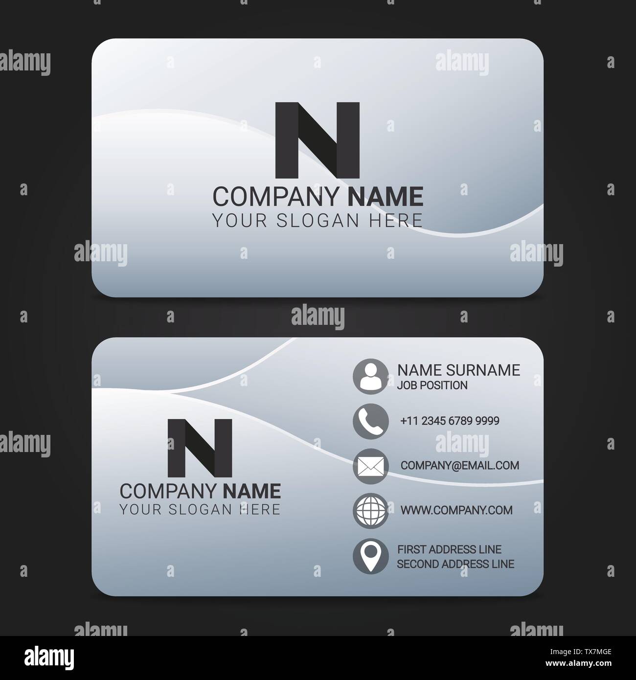 Vector Business Card Modern Design Template Stock Vector Image & Art ...