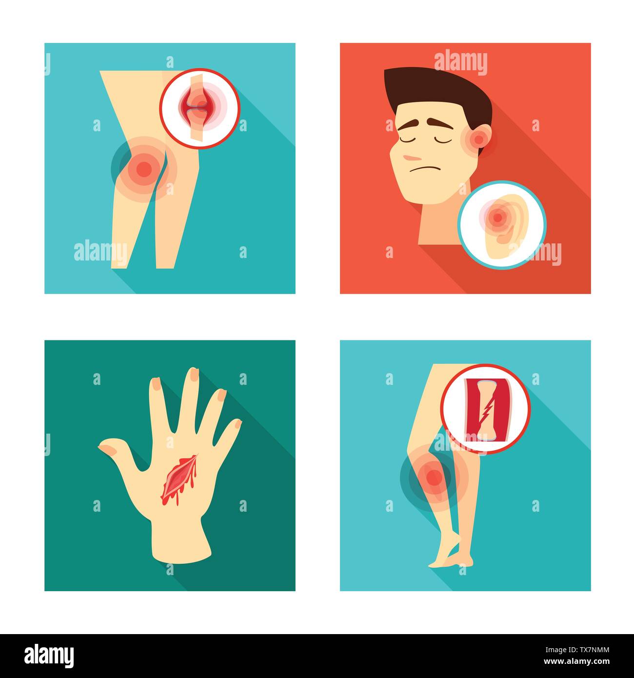 Isolated object of damage and wound logo. Set of damage and rendering ...