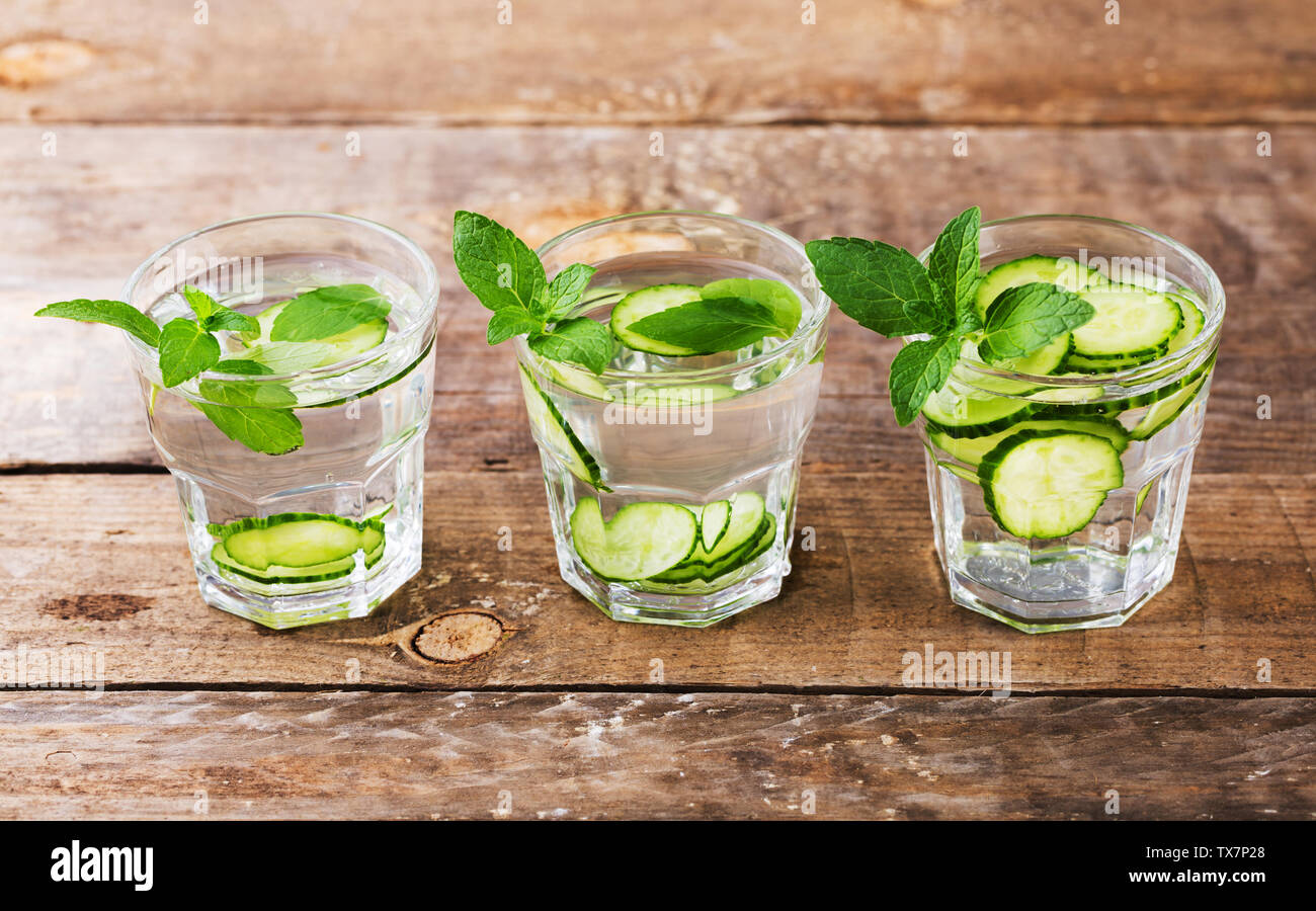 Fresh cucumber water Stock Photo - Alamy