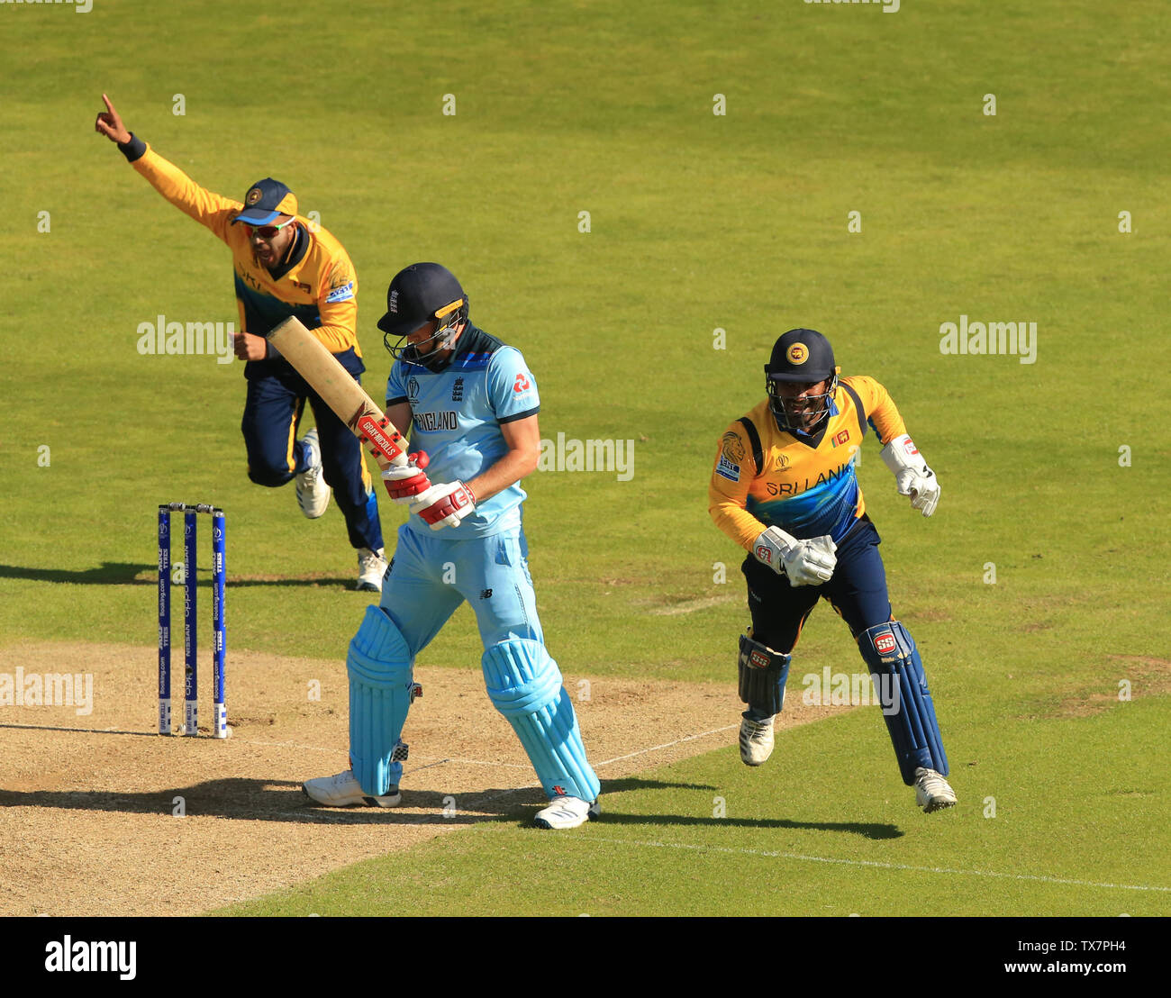 LEEDS, ENGLAND. 21 JUNE 2019: The England v Sri Lanka, ICC Cricket ...