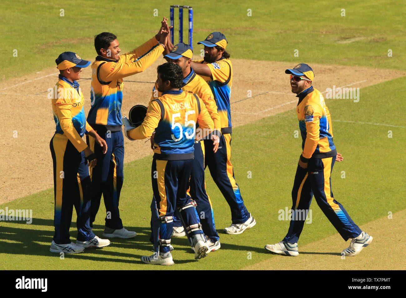LEEDS, ENGLAND. 21 JUNE 2019: The England v Sri Lanka, ICC Cricket ...