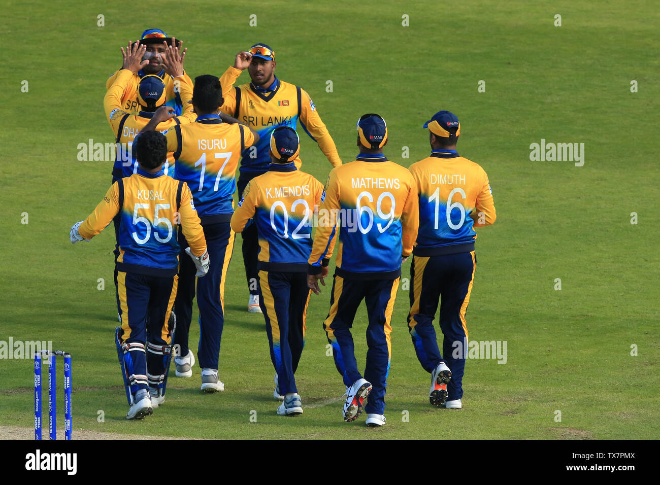 LEEDS, ENGLAND. 21 JUNE 2019: The England v Sri Lanka, ICC Cricket ...