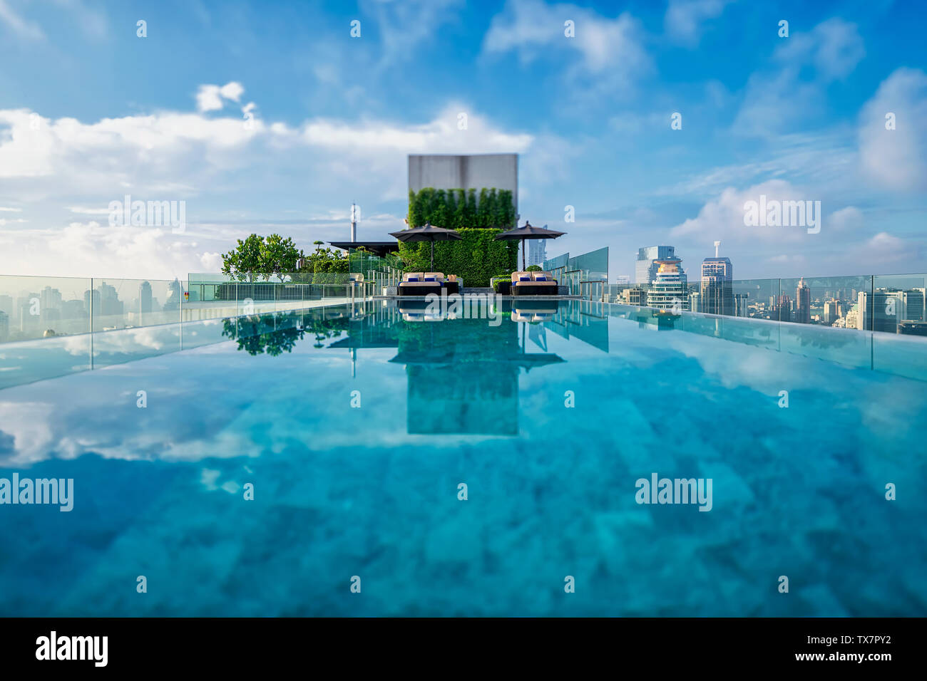 Bangkok, Thailand, infinity pool city scenery Stock Photo - Alamy