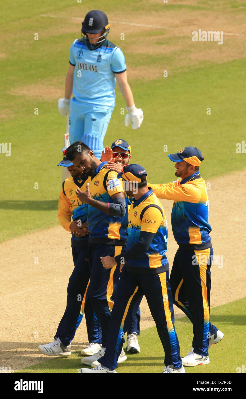 LEEDS, ENGLAND. 21 JUNE 2019: The England v Sri Lanka, ICC Cricket ...