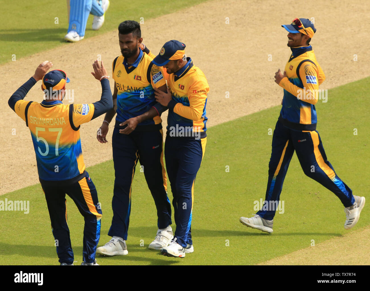 LEEDS, ENGLAND. 21 JUNE 2019: The England v Sri Lanka, ICC Cricket ...