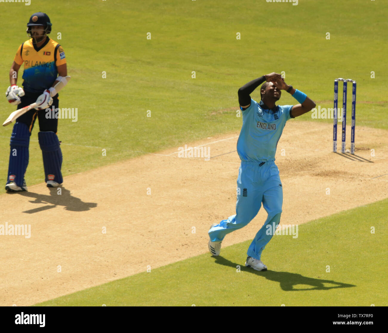 LEEDS, ENGLAND. 21 JUNE 2019: The England v Sri Lanka, ICC Cricket ...
