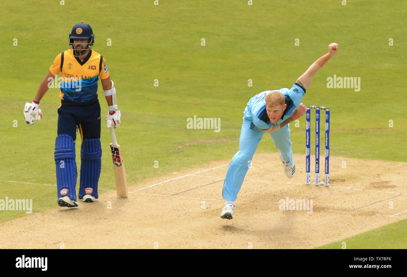 LEEDS, ENGLAND. 21 JUNE 2019: The England v Sri Lanka, ICC Cricket ...