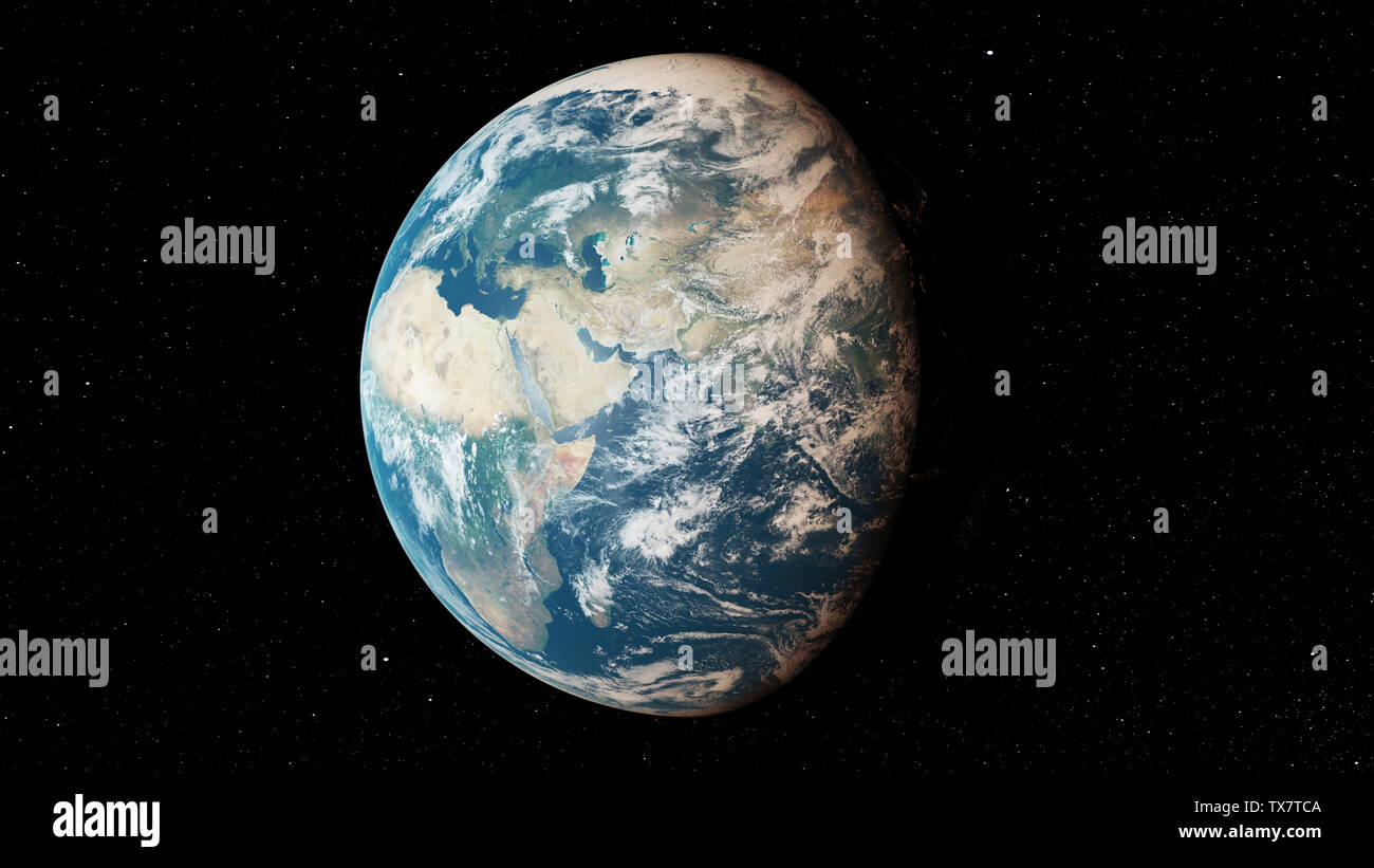 3d rendered illustration of the earth from space Stock Photo - Alamy