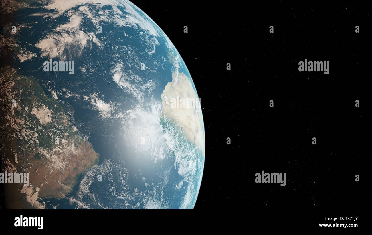 3d rendered illustration of the earth from space Stock Photo - Alamy