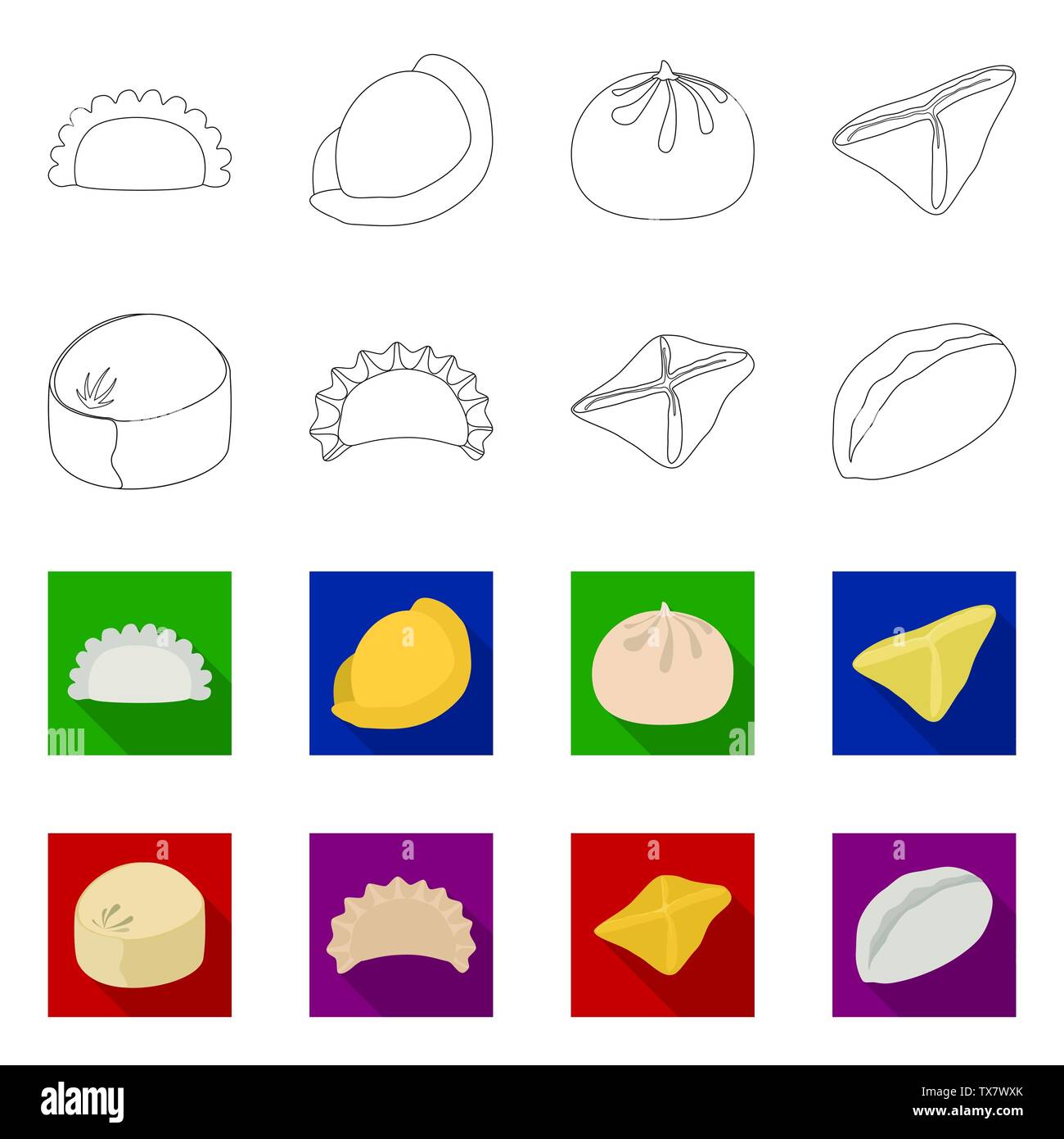 Vector design of products and cooking logo. Set of products and ...