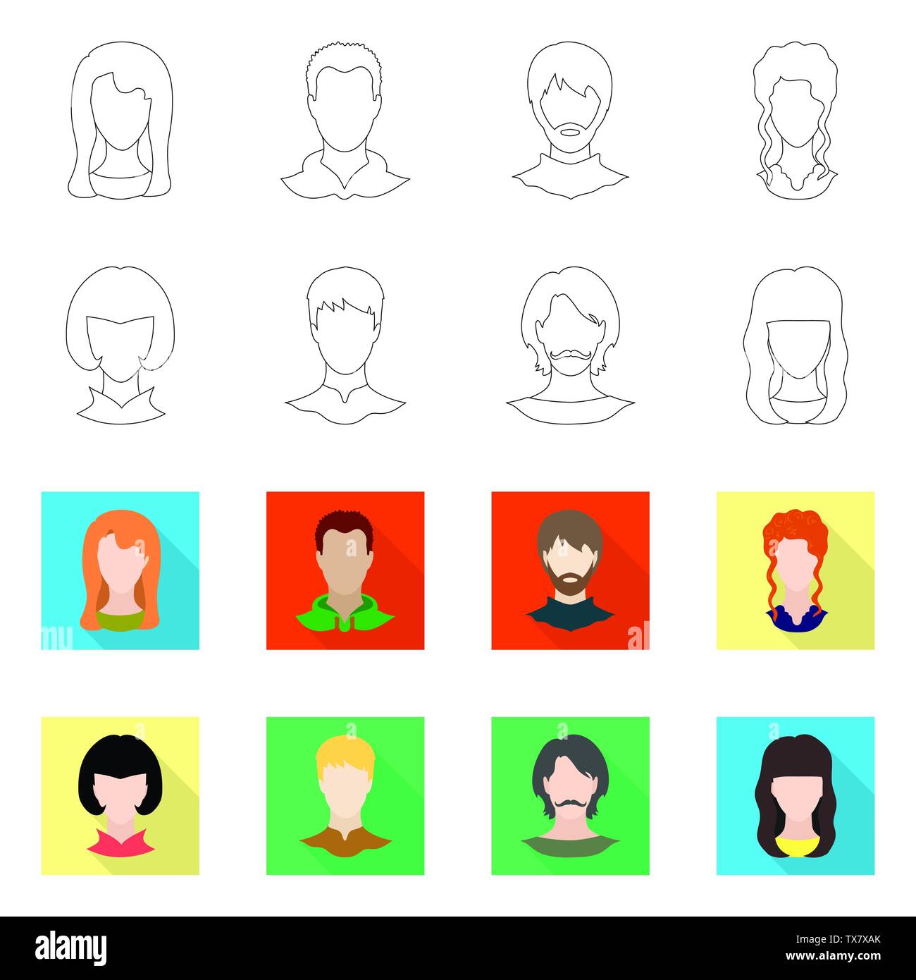 Vector illustration of professional and photo symbol. Set of ...