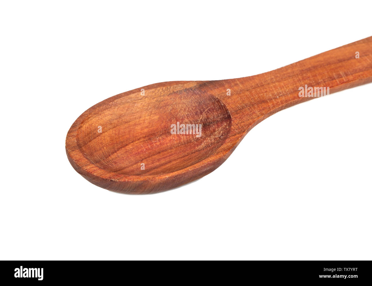 Beautiful wooden spoon closeup isolated on white background Stock Photo ...