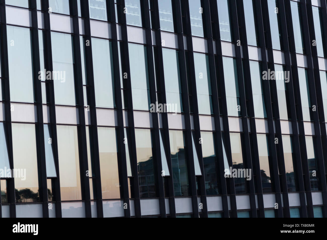 Glass curtain wall in modern architecture Stock Photo - Alamy