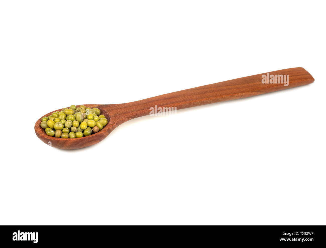 Green grain mash in spoon isolated on white background Stock Photo - Alamy