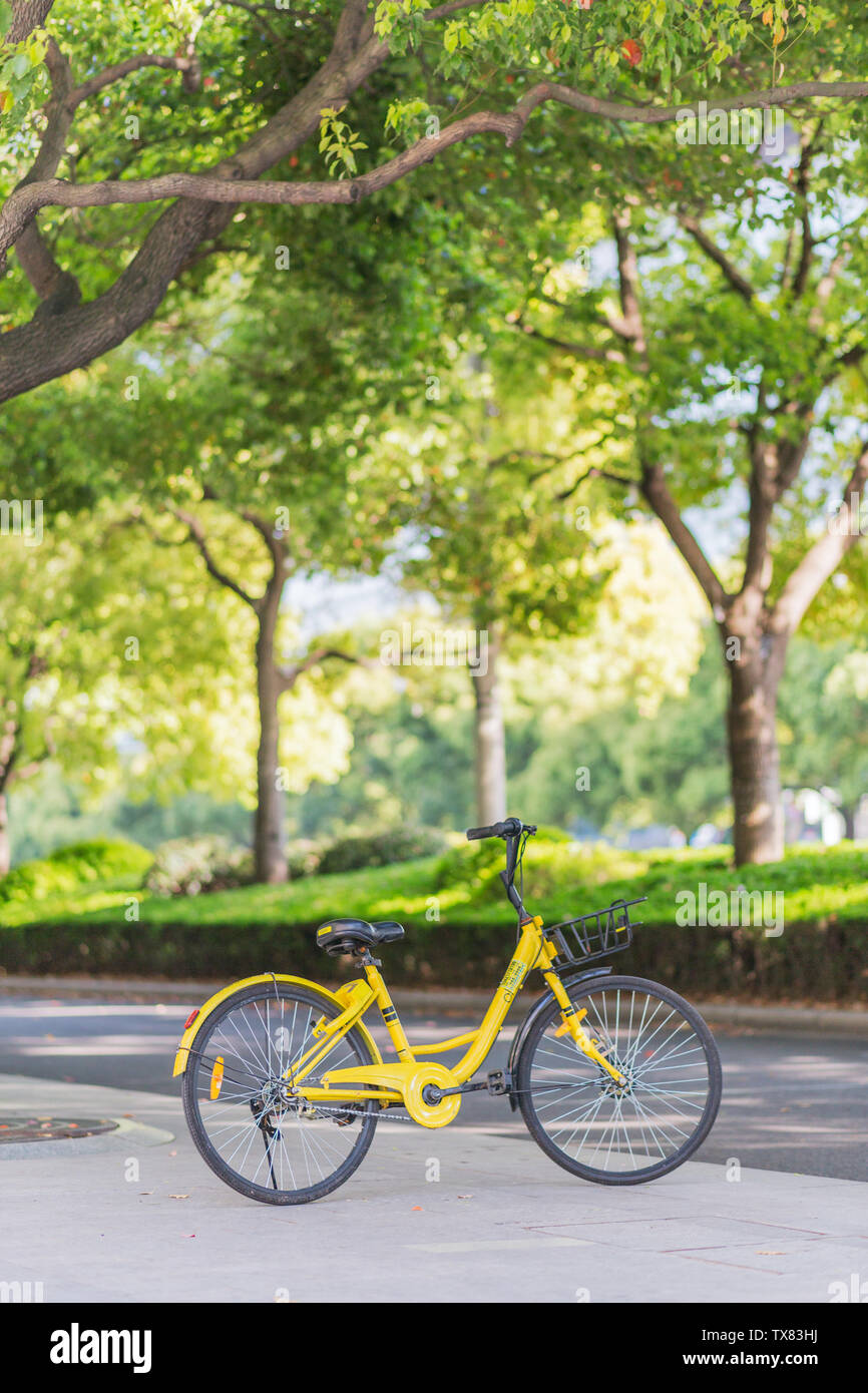 The little yellow car in spring Stock Photo - Alamy