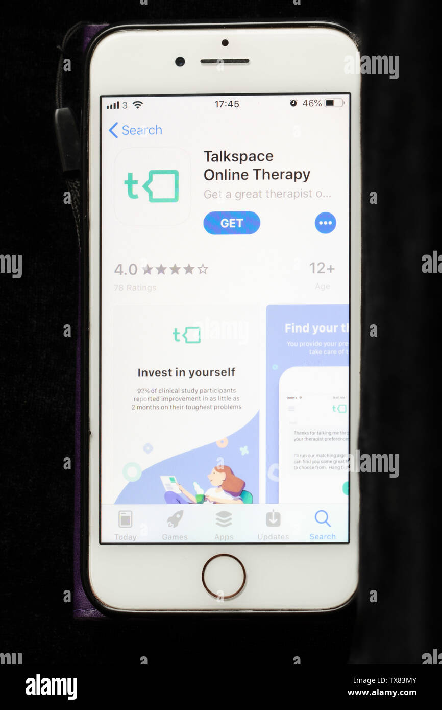 Talkspace application hi-res stock photography and images - Alamy