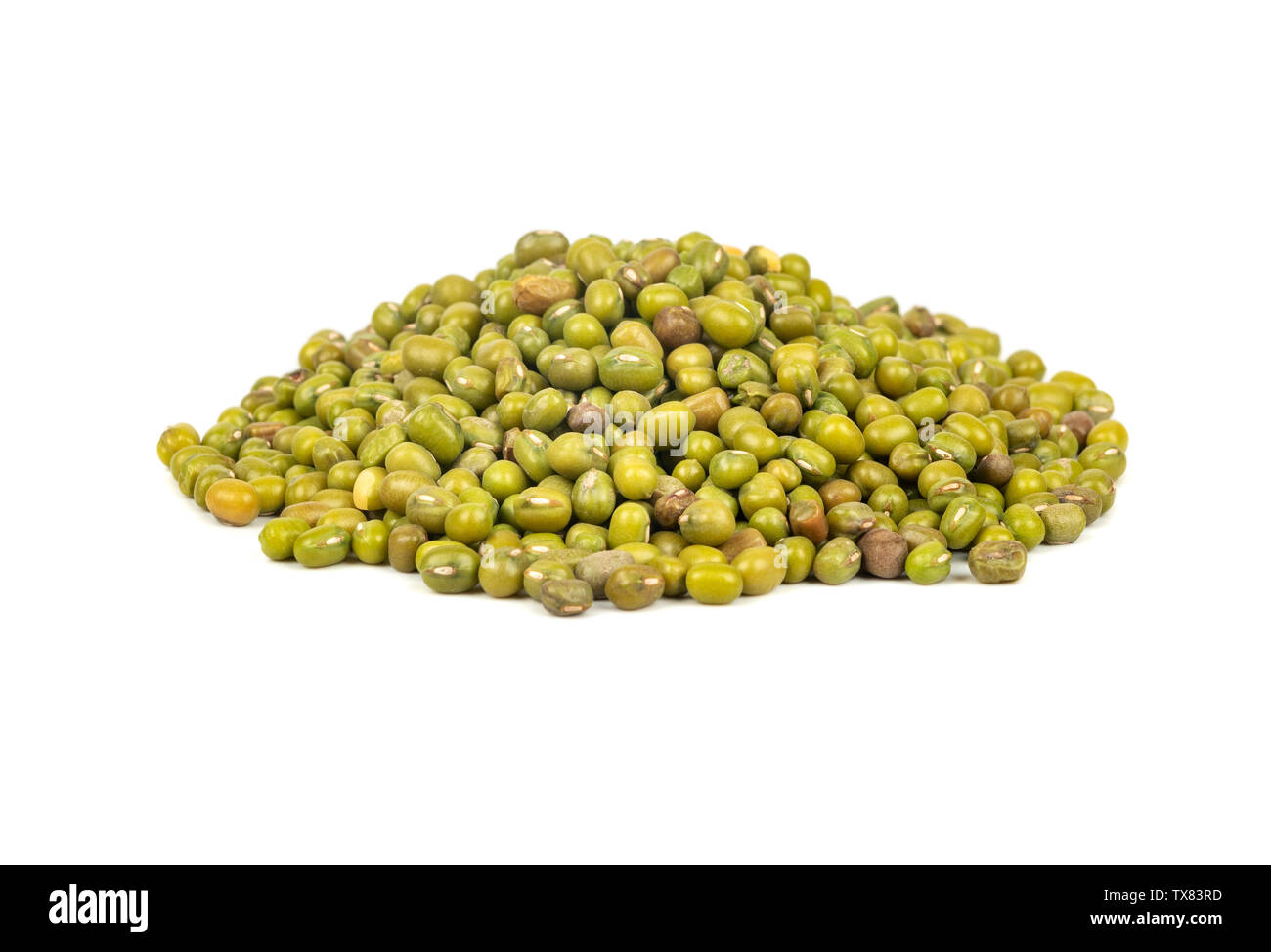 Pile of green mash grain isolated on white background Stock Photo - Alamy