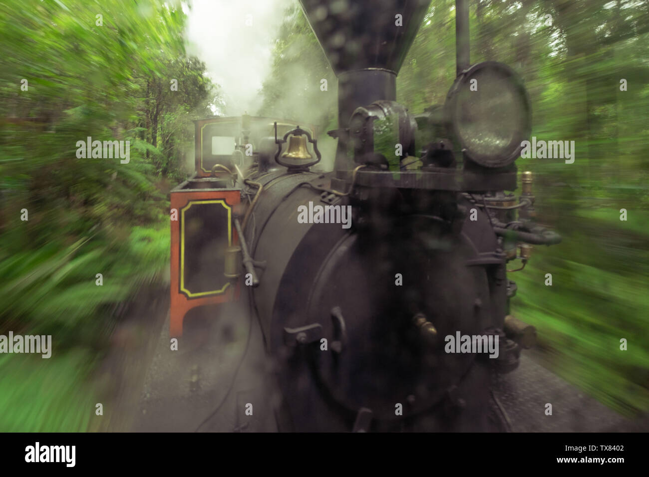 The small train in Sendi is roaring Stock Photo - Alamy