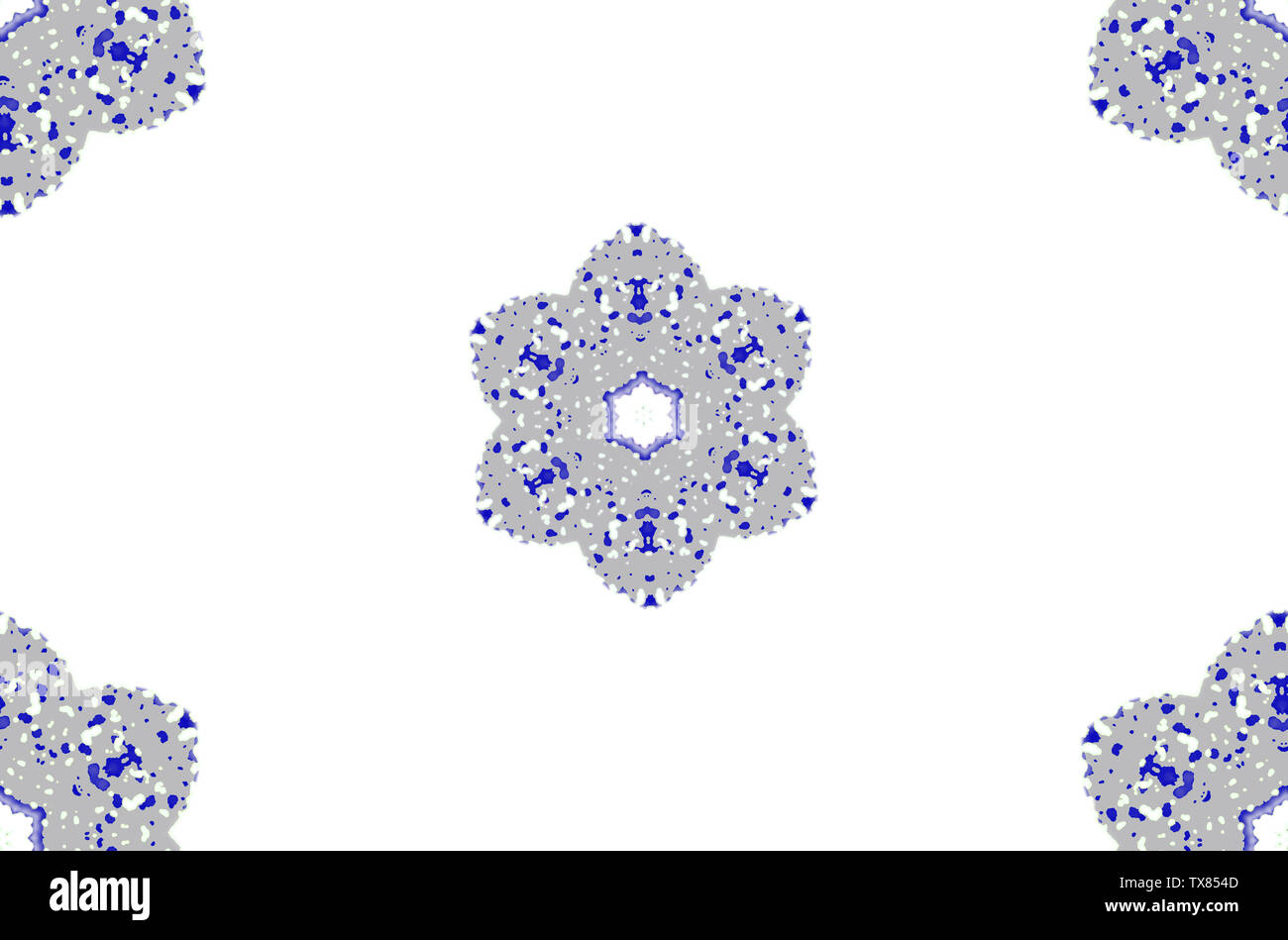 Blue Flower pattern for tiles on white background. Great seamless ...
