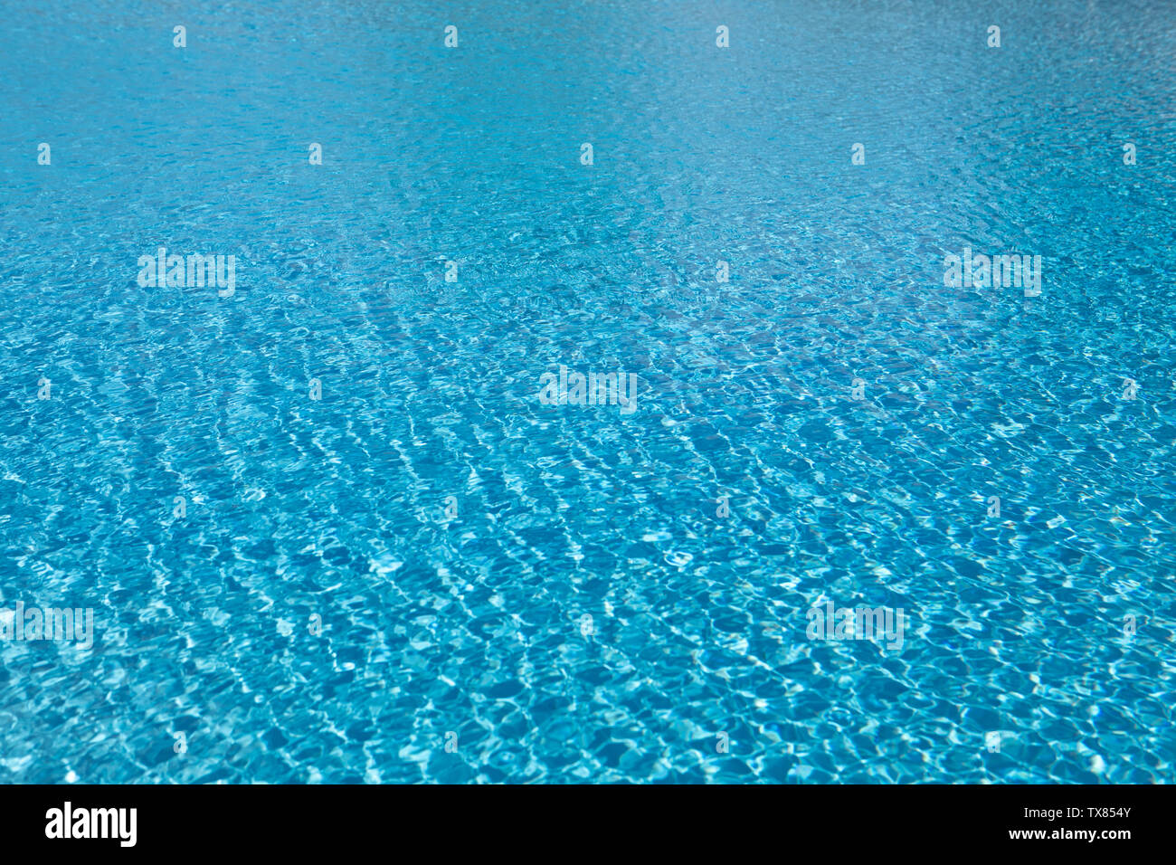 Clean water in a blue pool. Ready for the summer Stock Photo - Alamy