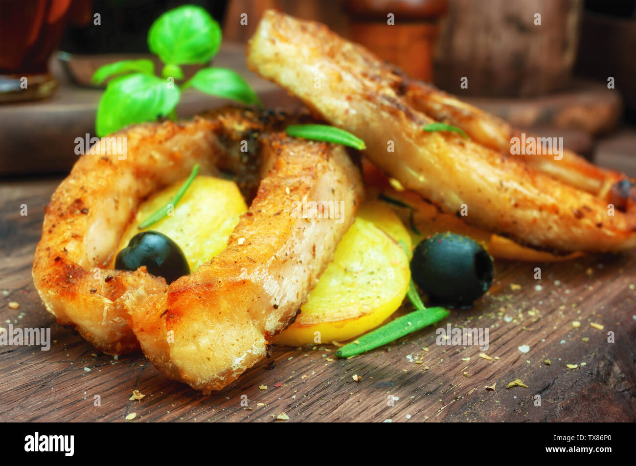 Roasted fish hi-res stock photography and images - Alamy