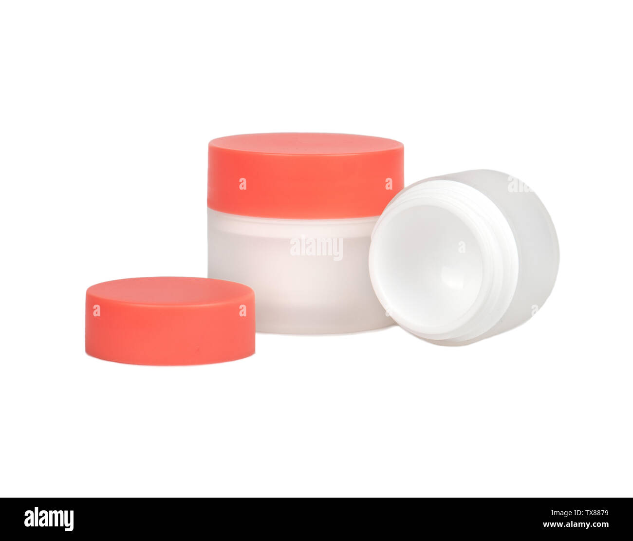 Two white plastic jars hi-res stock photography and images - Alamy