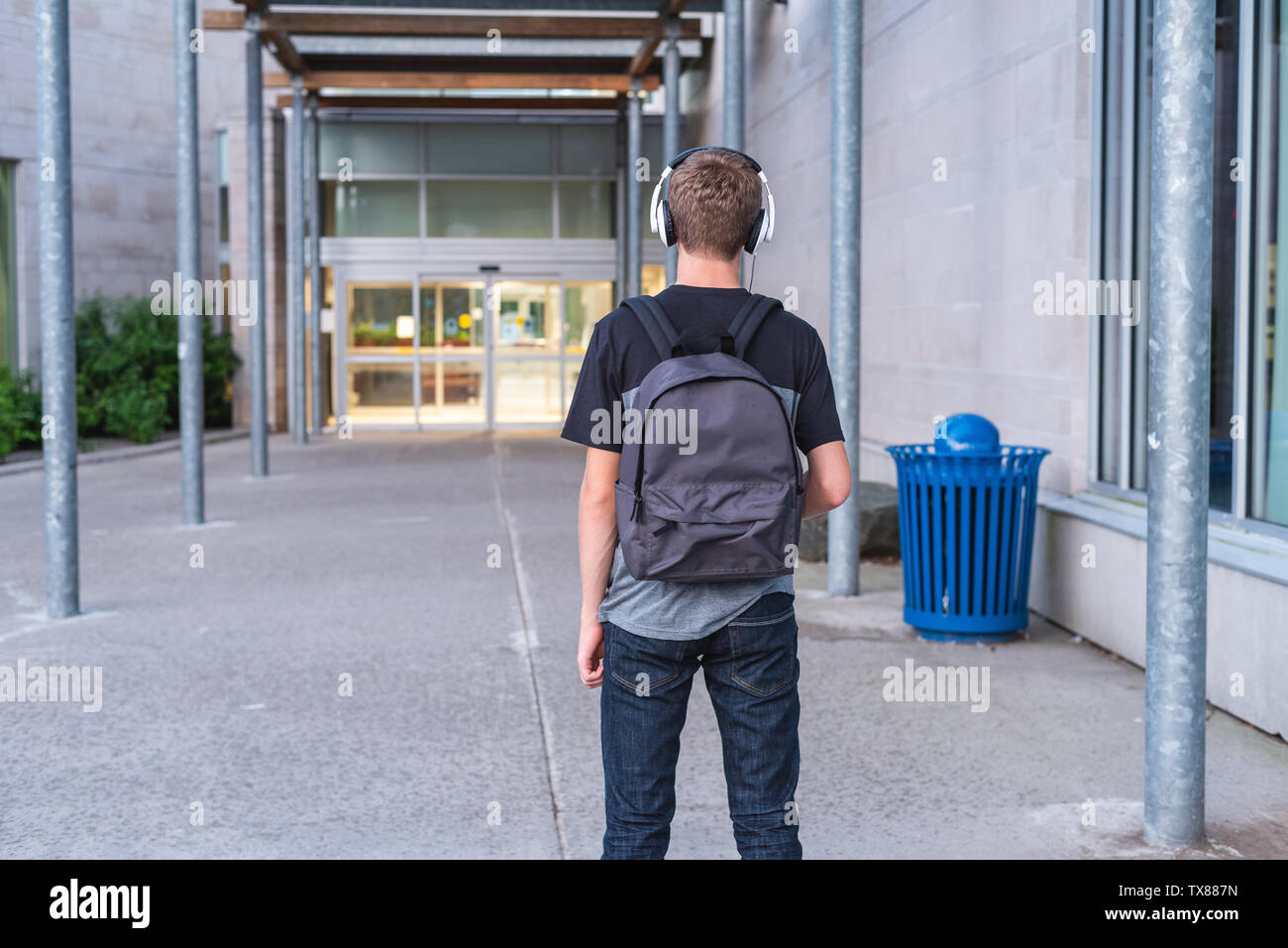 Male High School Student Walking High Resolution Stock Photography and ...