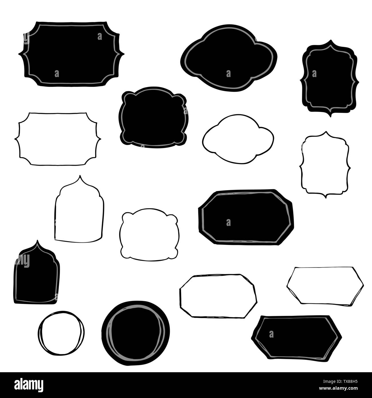 Hand drawn vector handmade, craft knitting and art labels Stock Vector ...