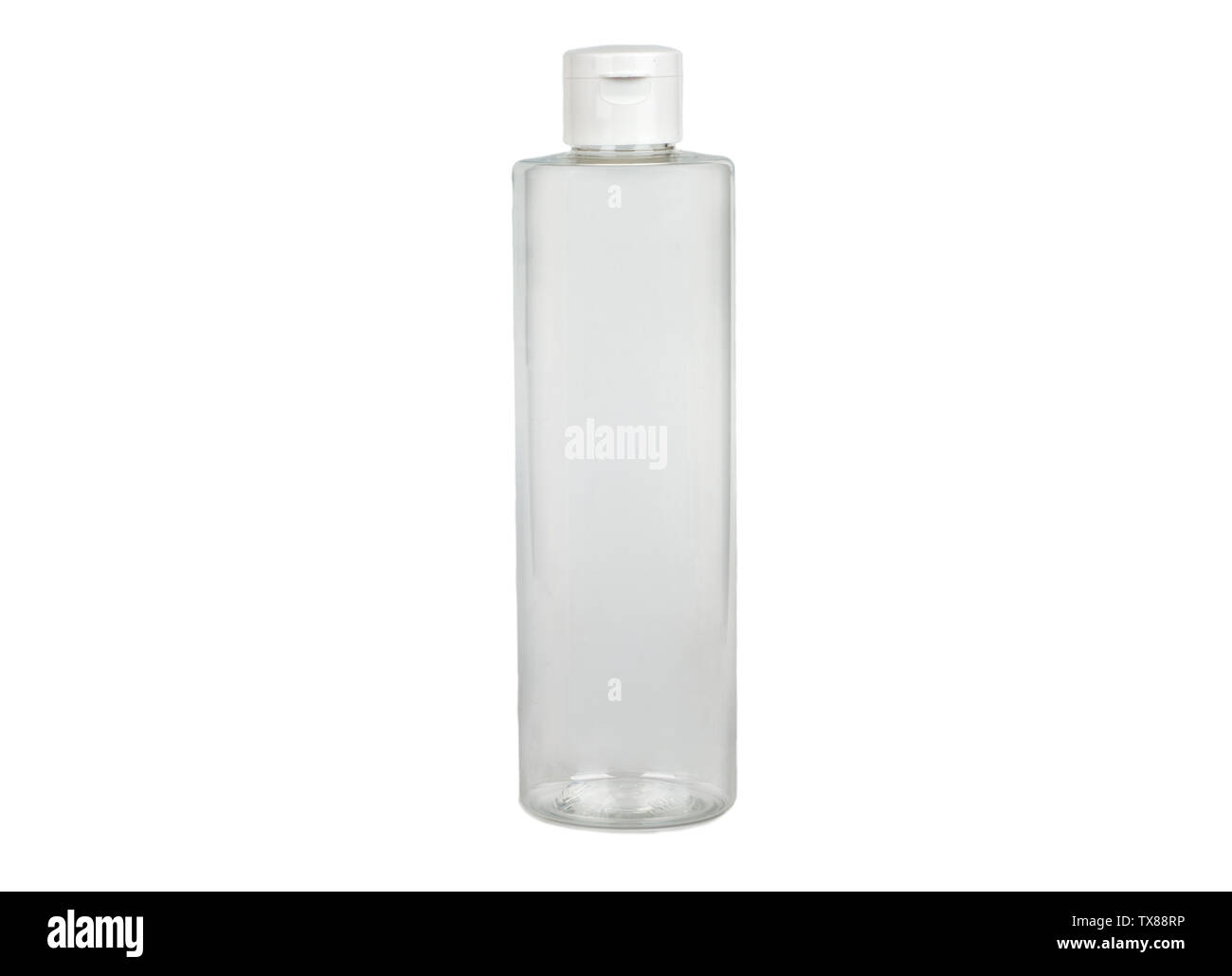 Plastic transparent bottle isolated on white background Stock Photo - Alamy